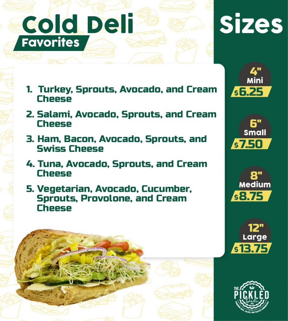Cold Deli Favorites Visalia | The Pickled Deli